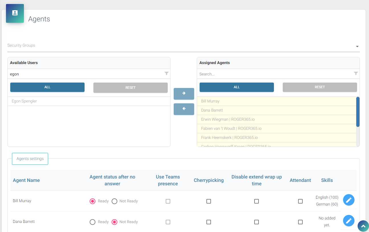 Agents - ROGER365.io